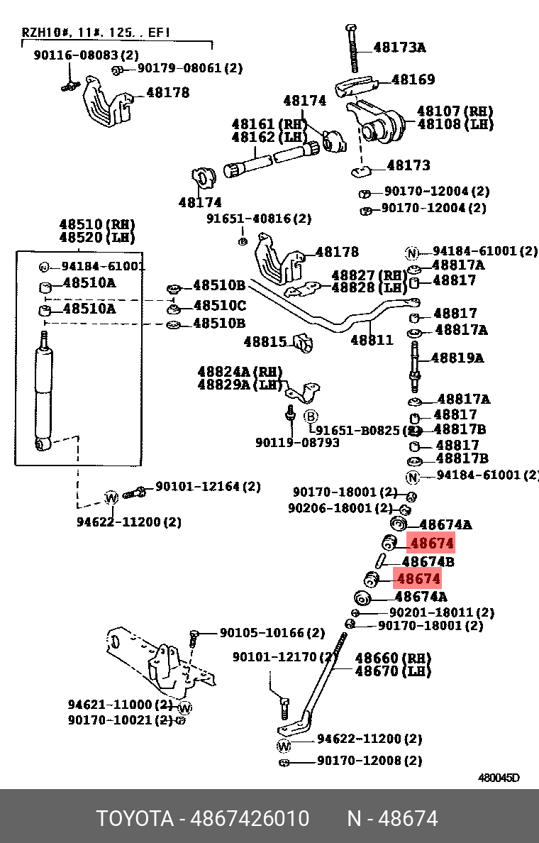 TOYOTA 48674-26010 48674-26010