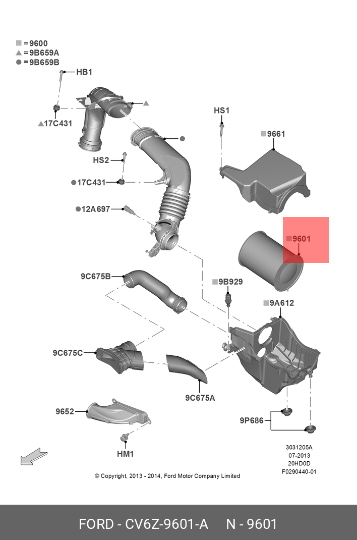 FORD CV6Z-9601-A 1 496 204,7M519601AC,1 477 153,Y642-13-Z40B,30792881