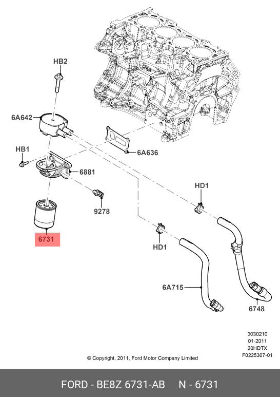 FORD BE8Z-6731-AB LFY1-14302,6M346731AA,1 449 182,LR025306,LF0514302A