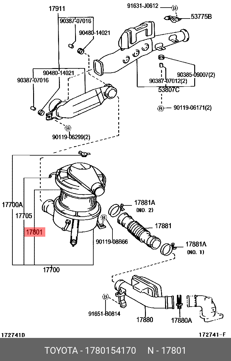TOYOTA 17801-54170 17801-54170,17801-54150