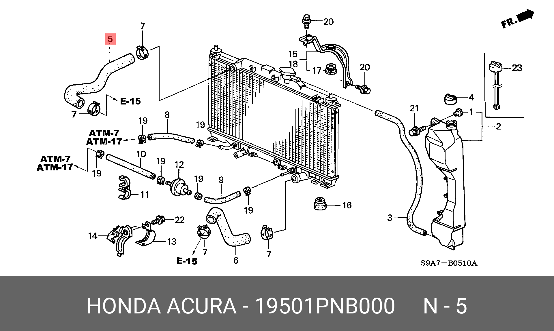 HONDA 19501-PNB-000 19501-PNB-000