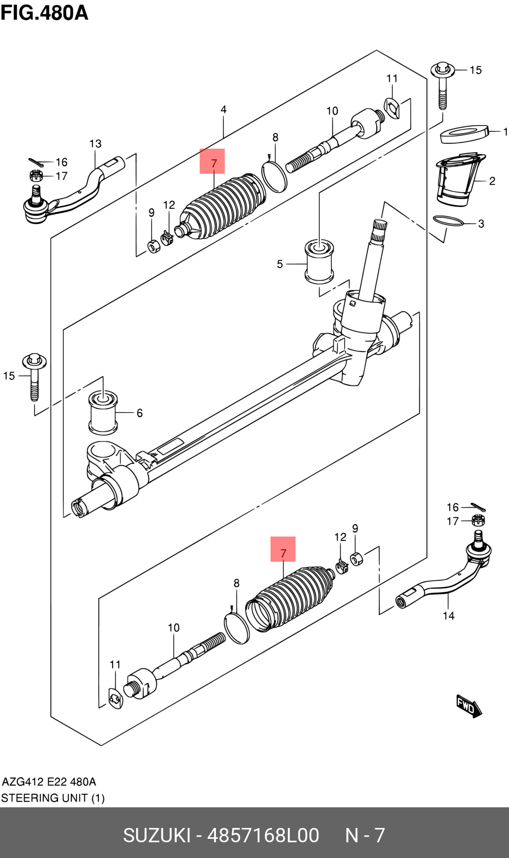 SUZUKI 48571-68L00 48571-68L00