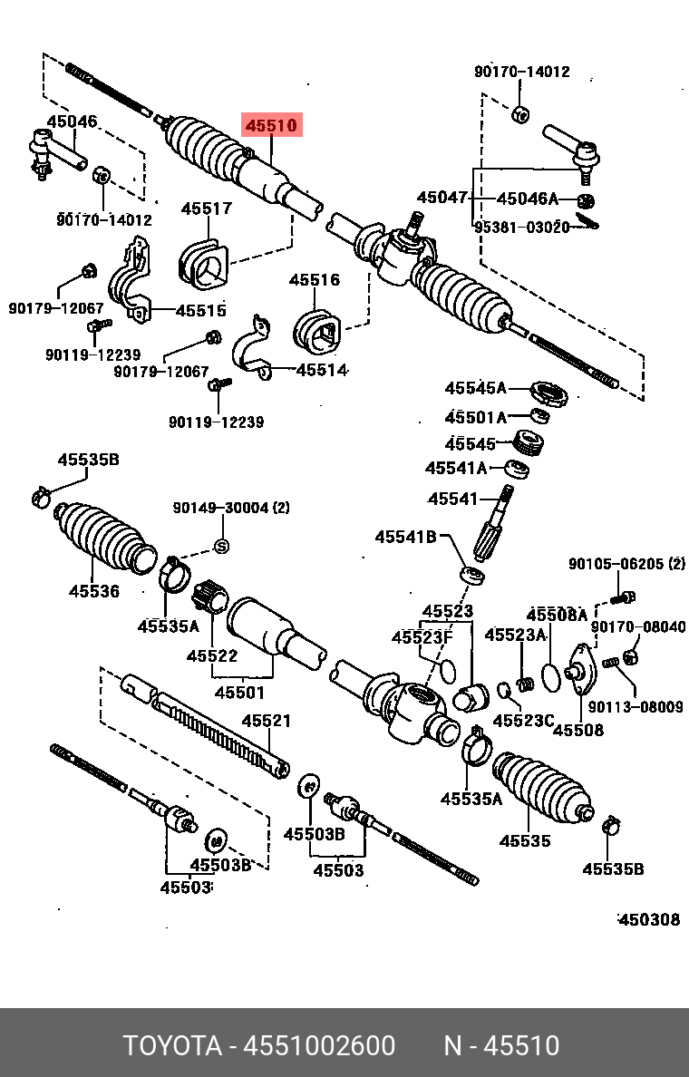TOYOTA 45510-02600 45510-02600