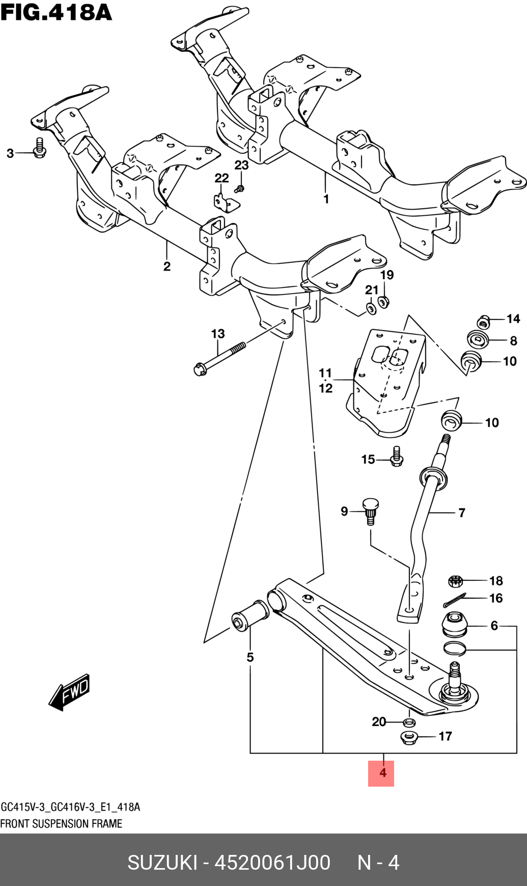 SUZUKI 45200-61J00 45200-61J00