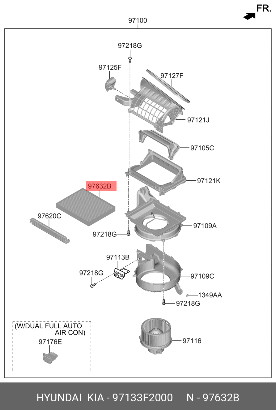 HYUNDAI 97133-F2000 97133-F2000,97133-F2100