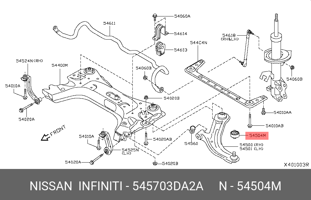NISSAN 54570-3DA2A 54570-ET000,54570-BB00A,54500-4CL1B_BHR