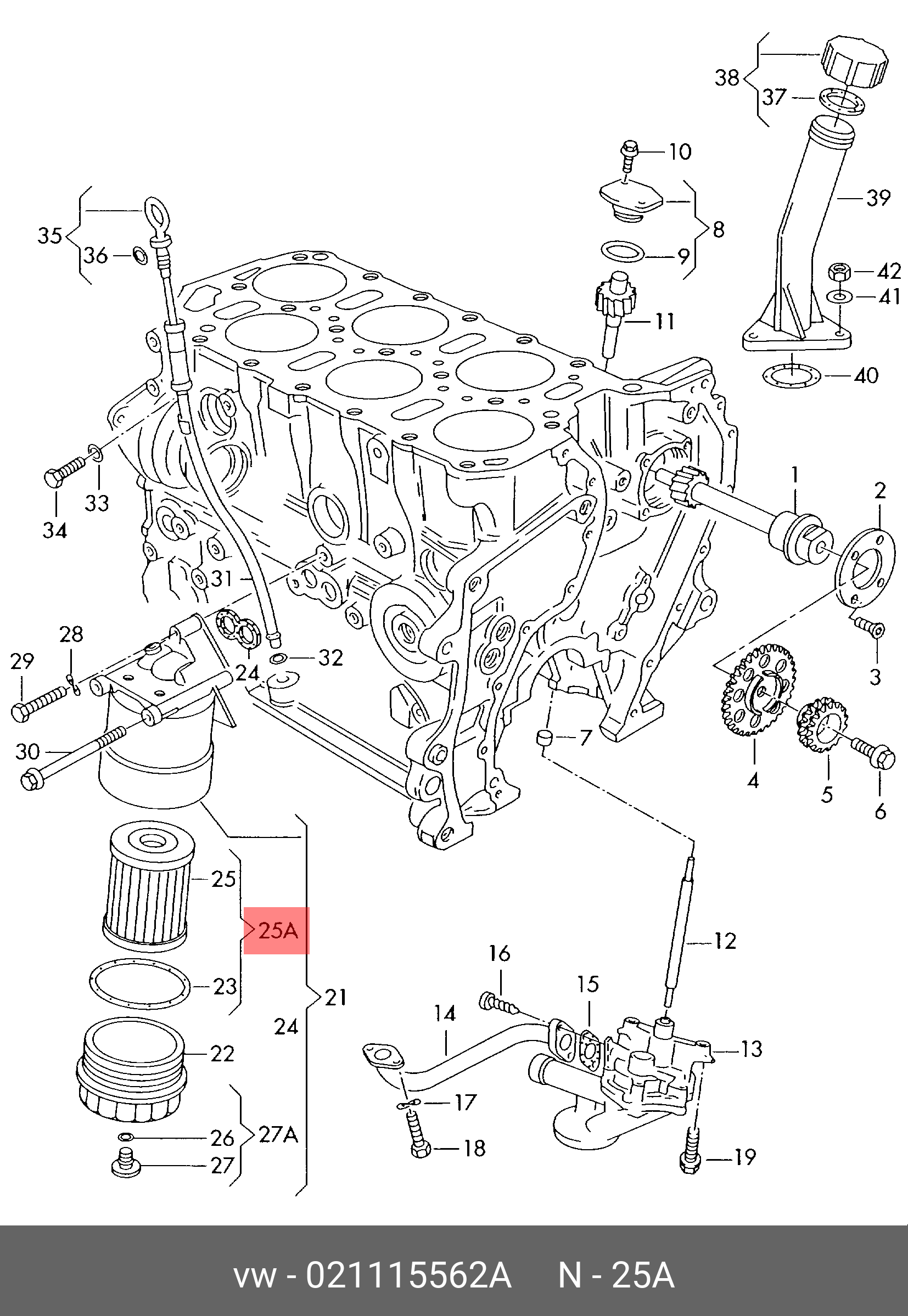 VAG 021 115 562 A 7711 5562,077 115 562,077 115 561 H,955 107 561 00,95 ...