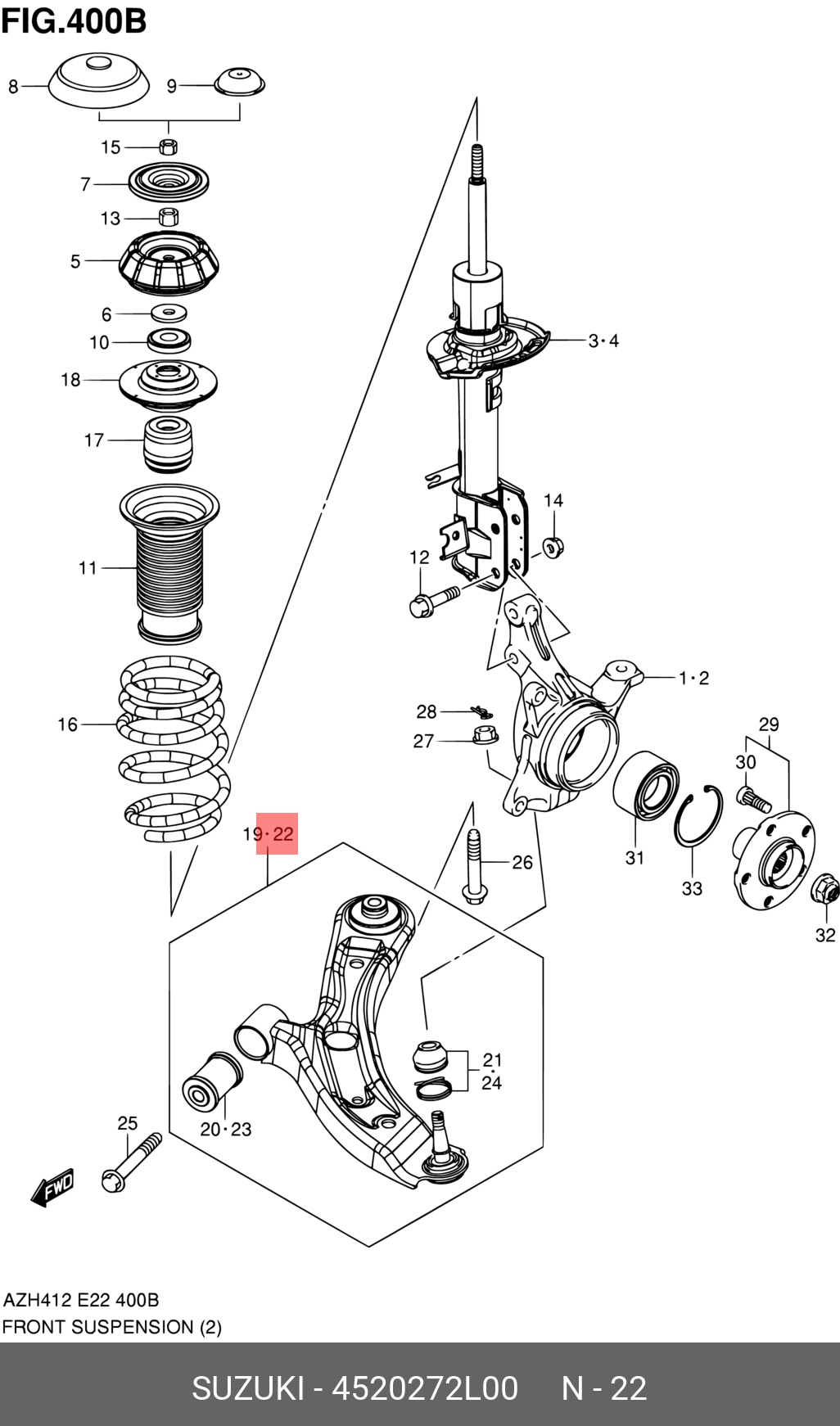 SUZUKI 45202-72L00 45202-72L00