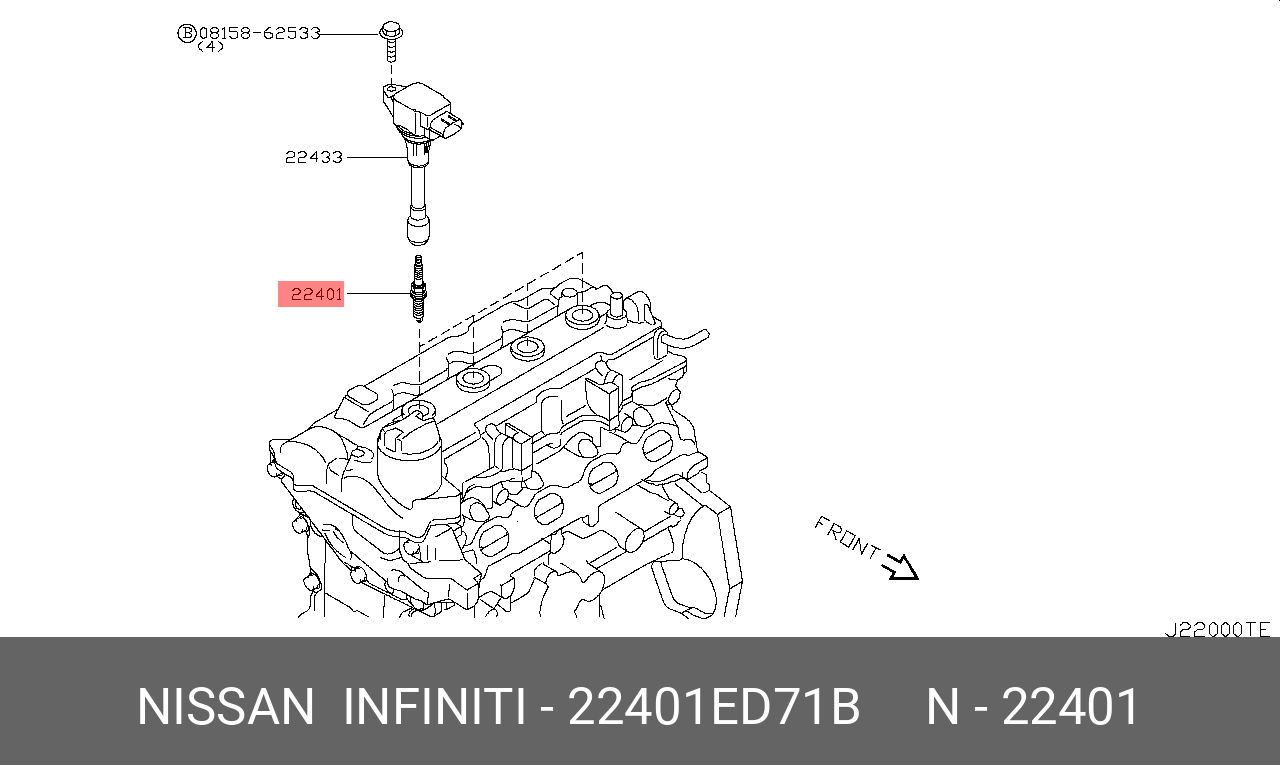 NISSAN 22401-ED71B 18853-08060,22401-1KT1B,22401-ED715,22401-ED71B ...