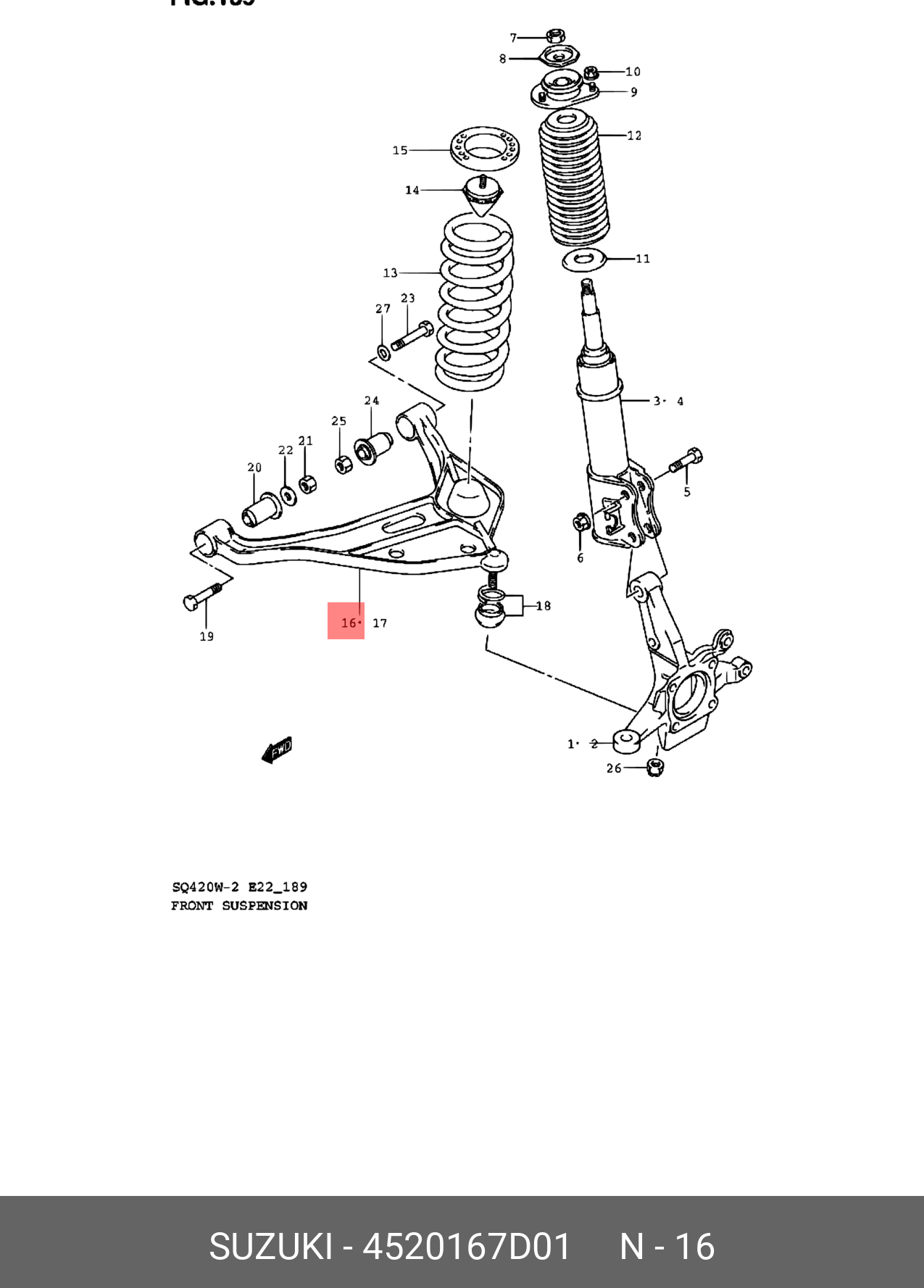 SUZUKI 45201-67D01 45201-67D01