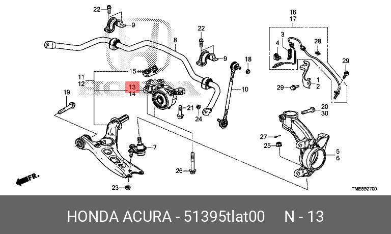 HONDA 51395-TLA-T00 51395-TLA-T00