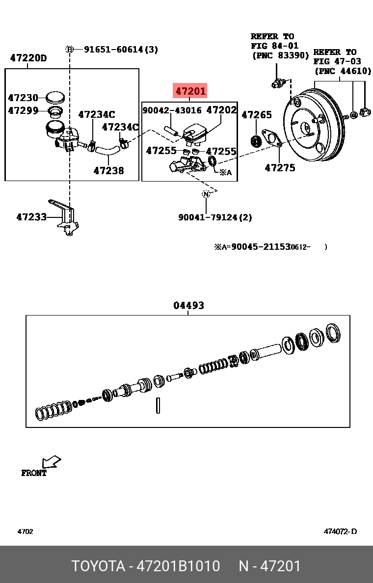 TOYOTA 47201-B1010 47201-B1010,47201-B1010