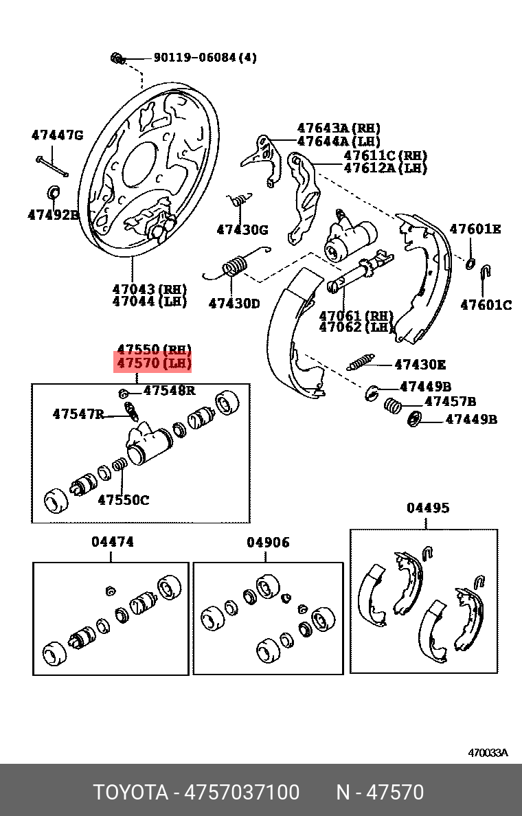 TOYOTA 47570-37100 47570-37030,47570-37100