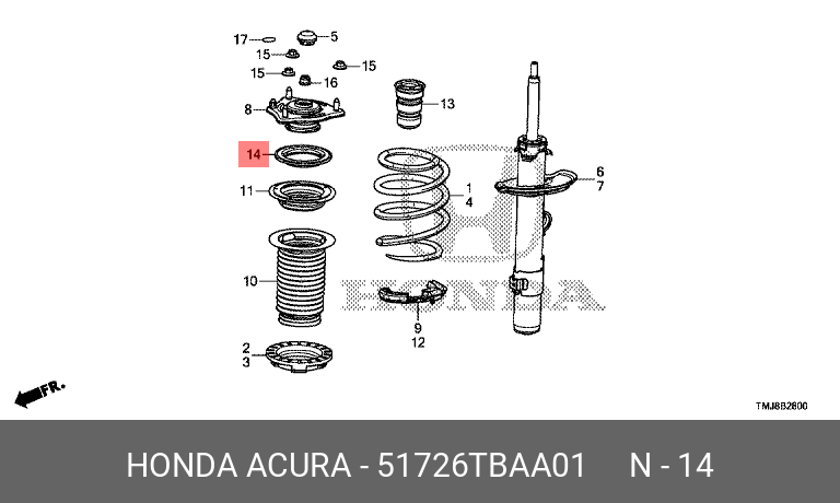 HONDA 51726-TBA-A01 51726-TBA-A01