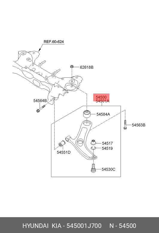 HYUNDAI 54500-1J700 54500-1J700,545001J500,545001J600