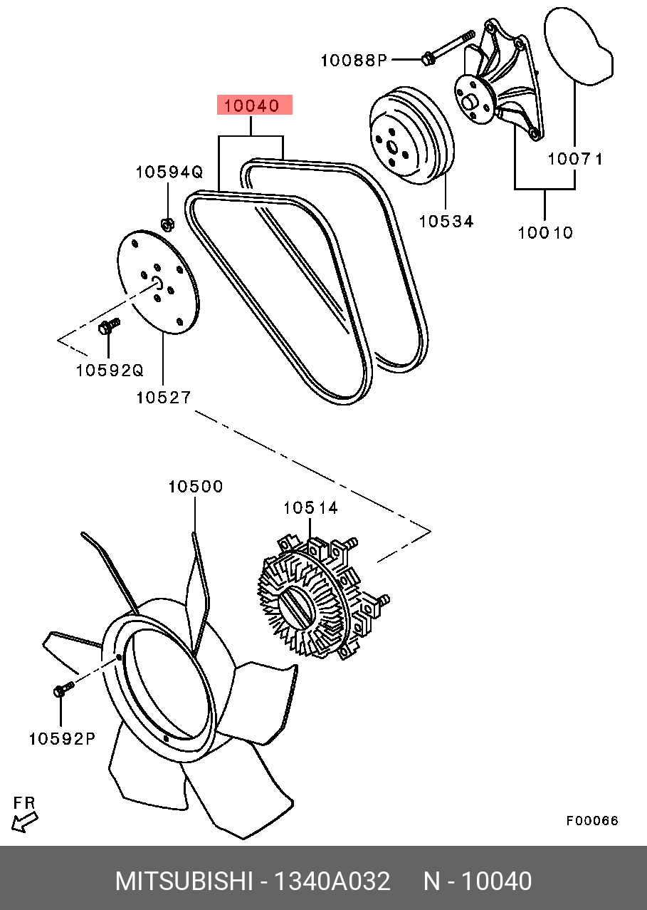 MITSUBISHI 1340A032 1340A032,99321-00950,050 903 137