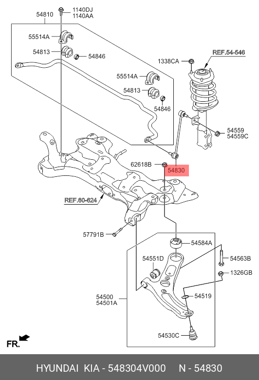 HYUNDAI 54830-4V000 54830-4V000,54830-2S500,54830-D7000,54830-A6000