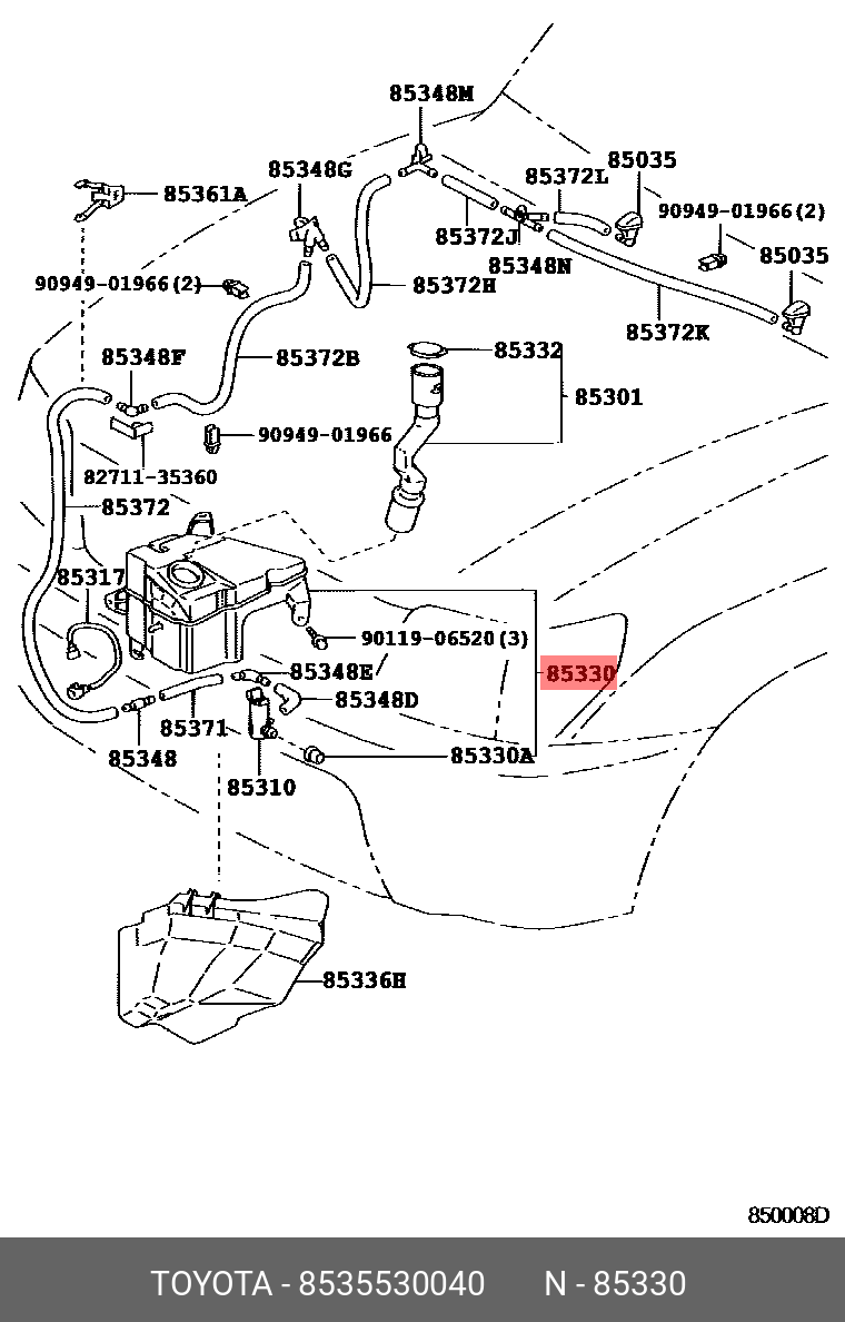 TOYOTA 8535530040 8535530040