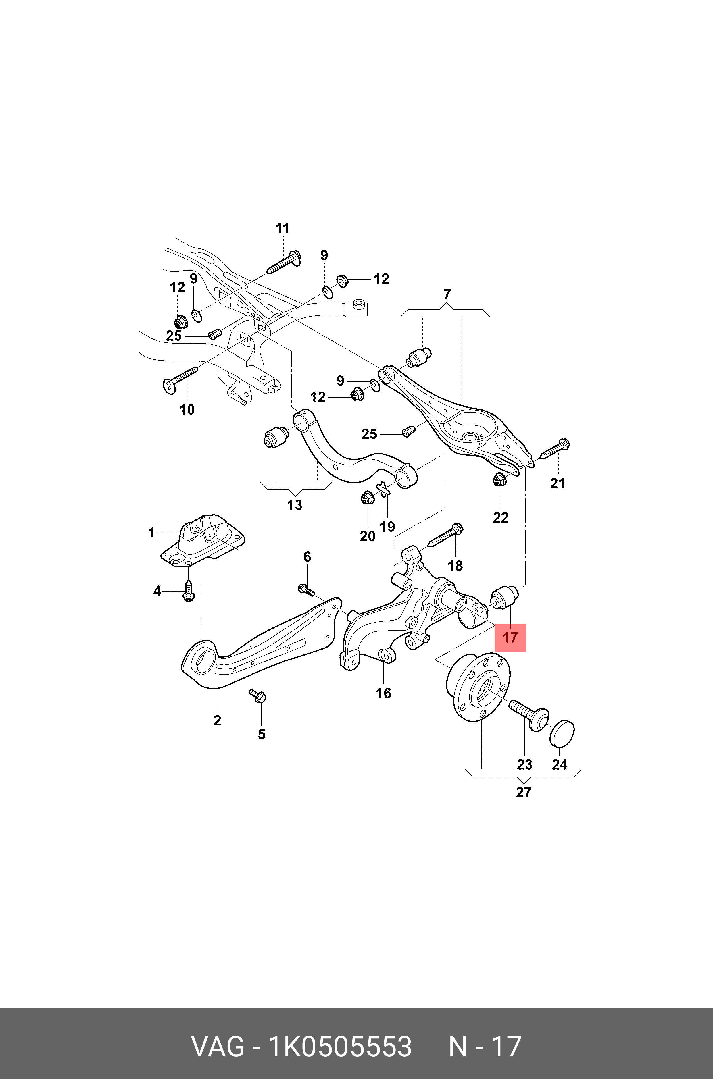 VAG 1K0 505 553 1K0 505 553,1K0 505 553 A