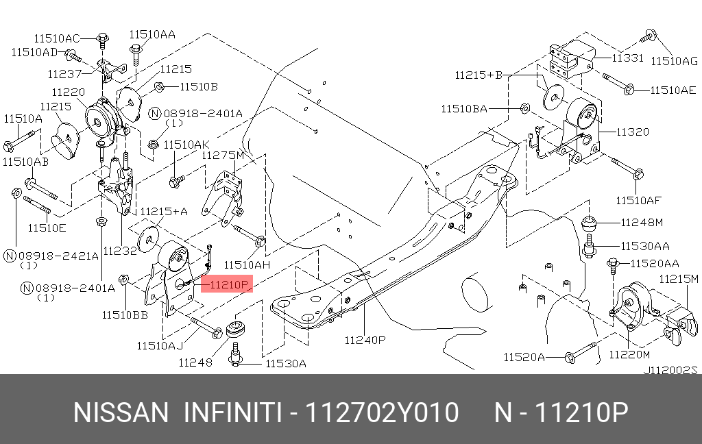 NISSAN 11270-2Y010 11270-2Y010,11270-AD102,11270-2Y011,11270-40U09