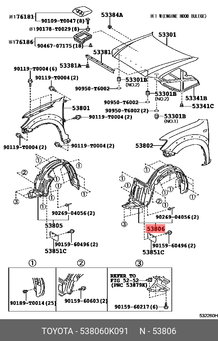 TOYOTA 538060K091 538060K091