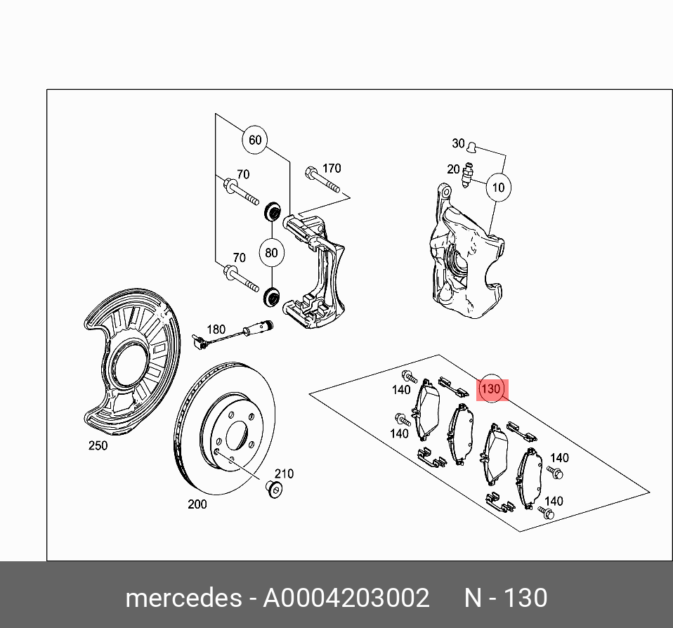 MERCEDES-BENZ A0004203002 A0004203002,A0064204620,A0064208520 ...