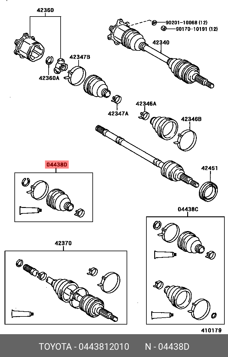 TOYOTA 04438-12010 04438-12010,04438-12011