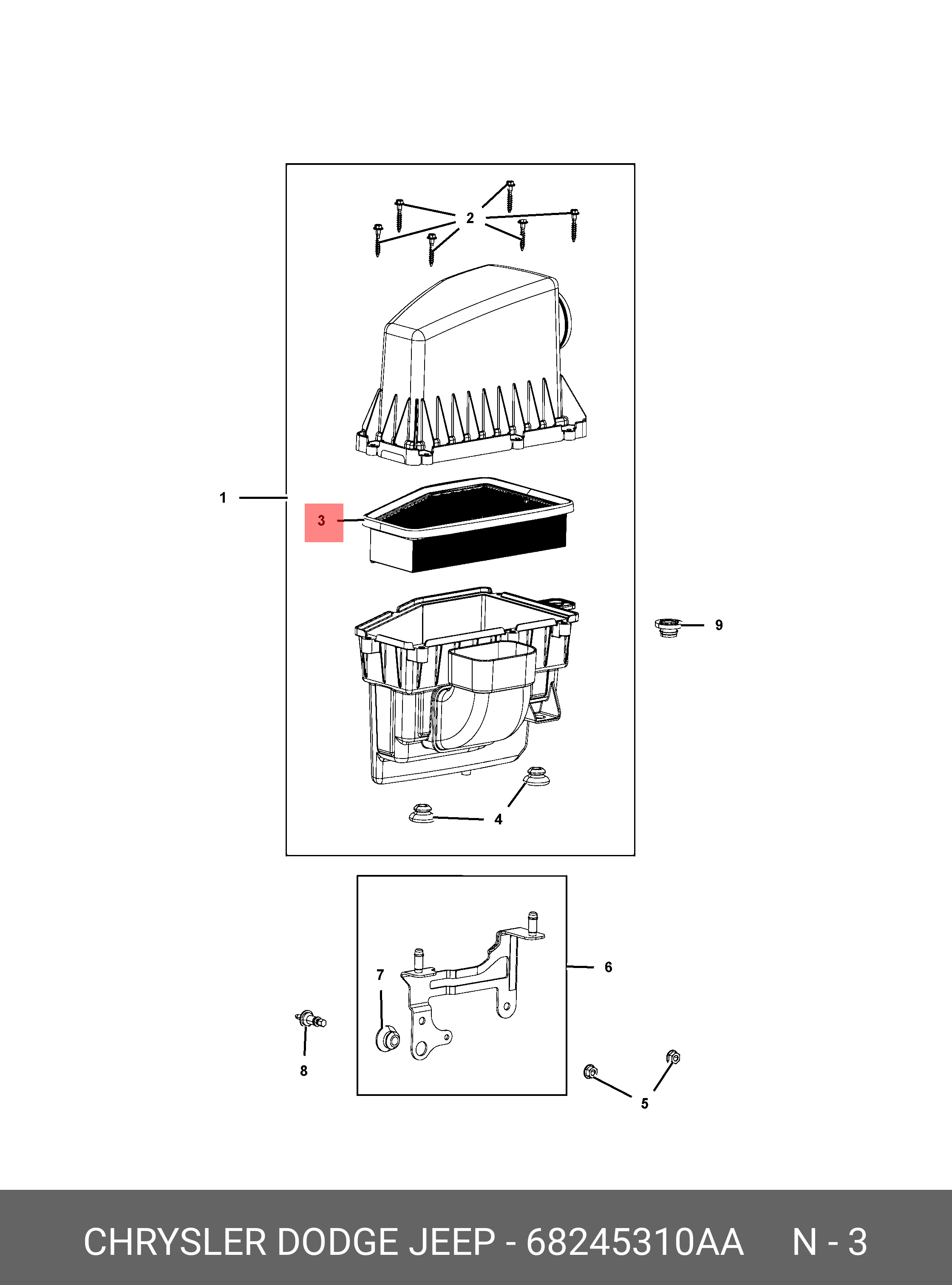 CHRYSLER 68245 310AA 68245 310AA