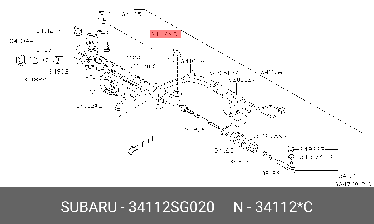 SUBARU 34112-SG020 34112-SG020