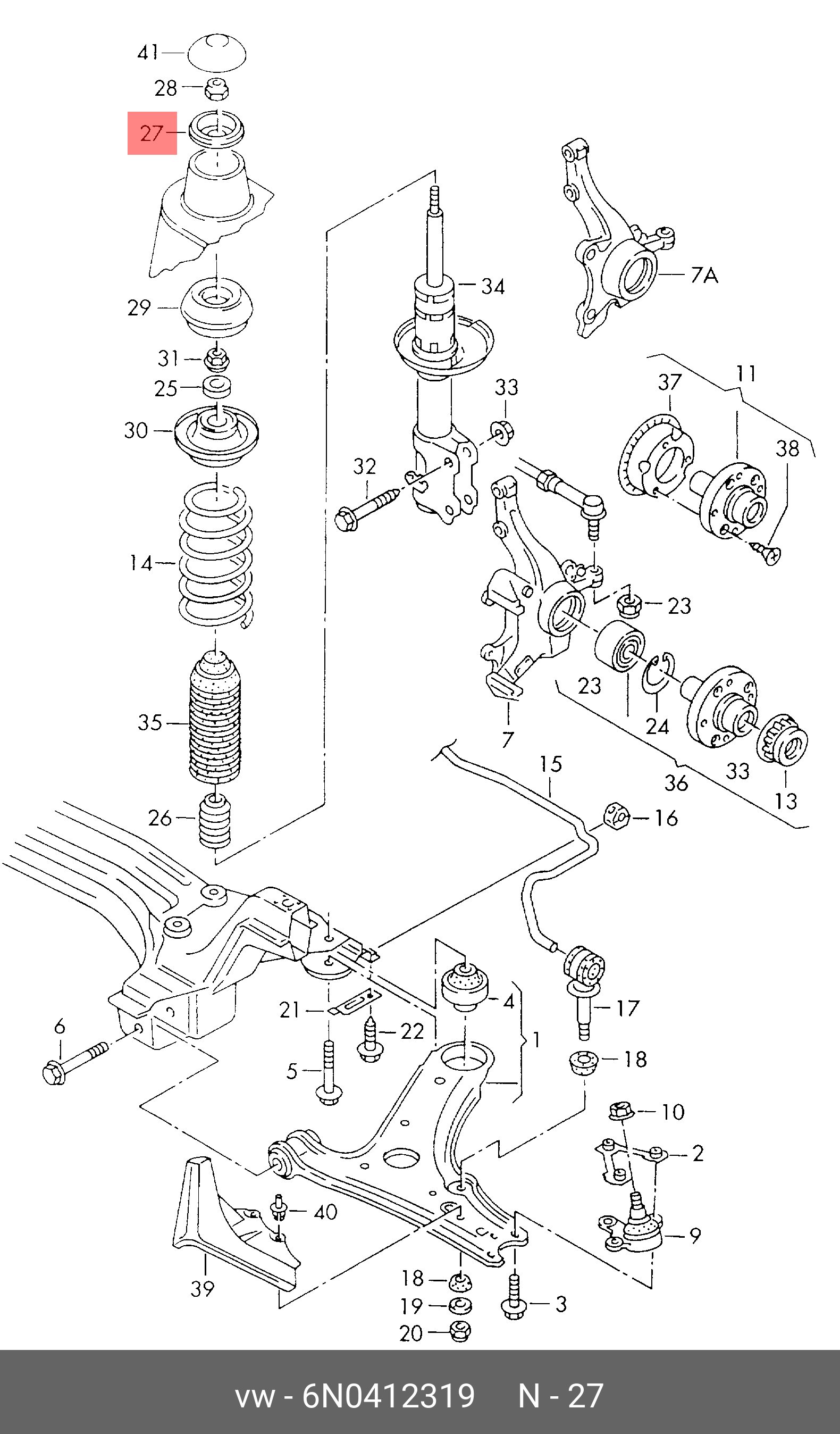 VOLKSWAGEN 6N0412319 6N0412319