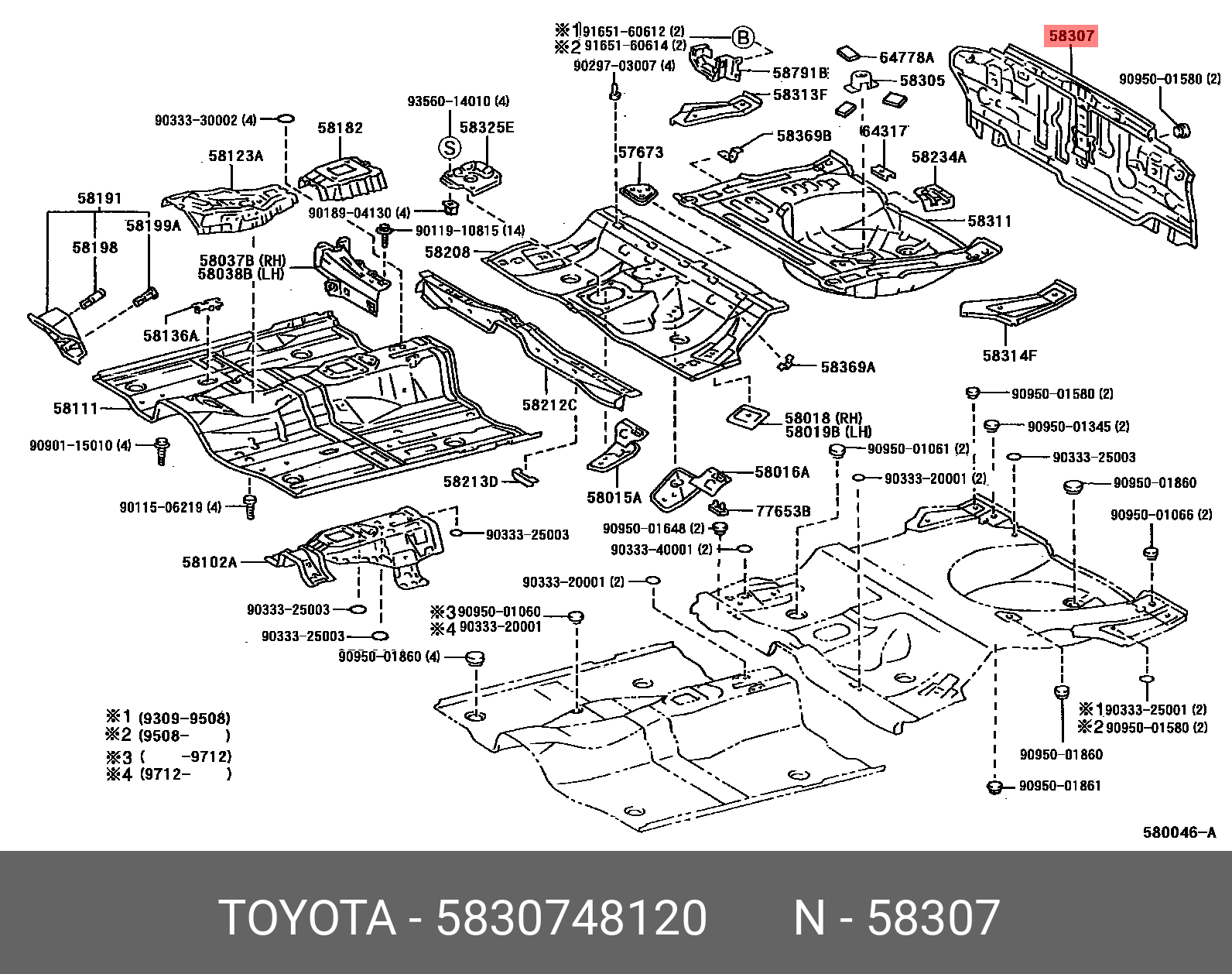TOYOTA 5830748120 5830748120