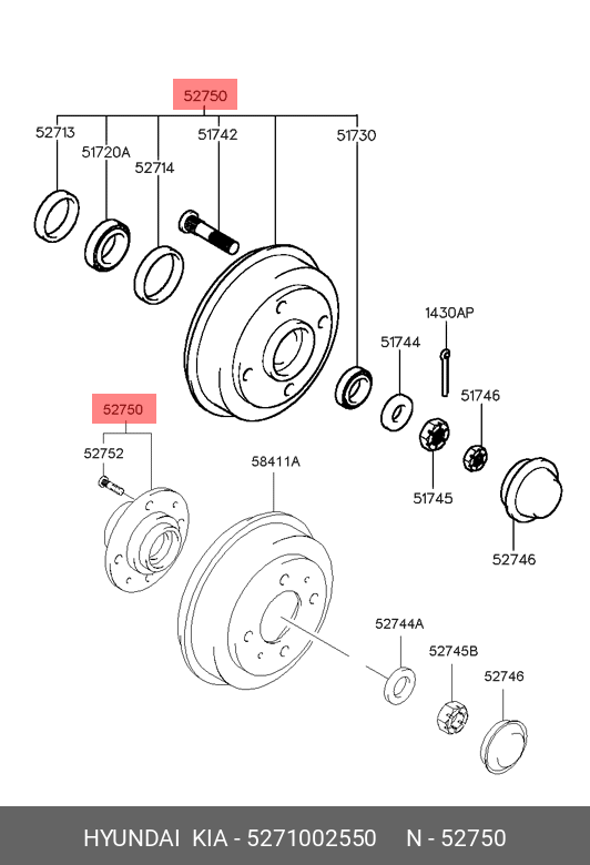 Hyundai / KIA 5271002550 5271002550