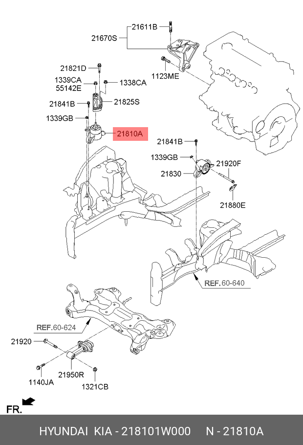 HYUNDAI 21810-1W000 21810-1R000,21810-3X000,21810-3X000,21810-4L000 ...
