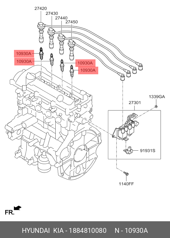 HYUNDAI 18848-10080 18854-10080,18846-11070,18846-11070,18855-10060