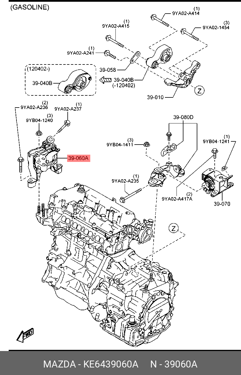 MAZDA KE64-39-060A KE64-39-060,KE64-39-060A