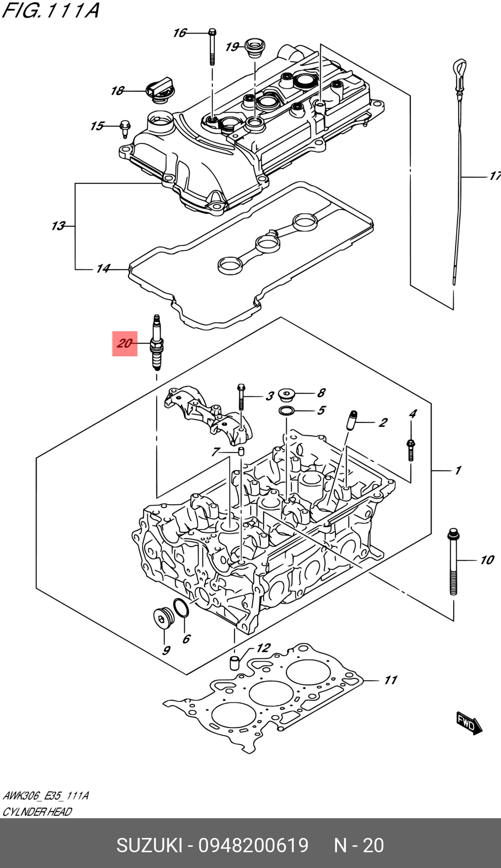 SUZUKI 09482-00619 09482-00619