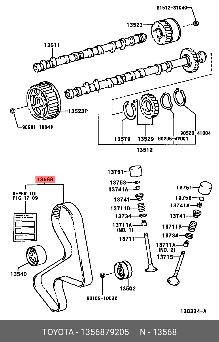 TOYOTA 13568-79205 13568-79205