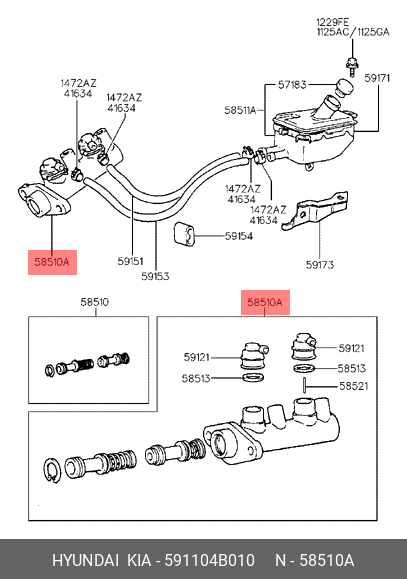 HYUNDAI 59110-4B010 59110-43010,59110-4B010,59110-43050,5911043060