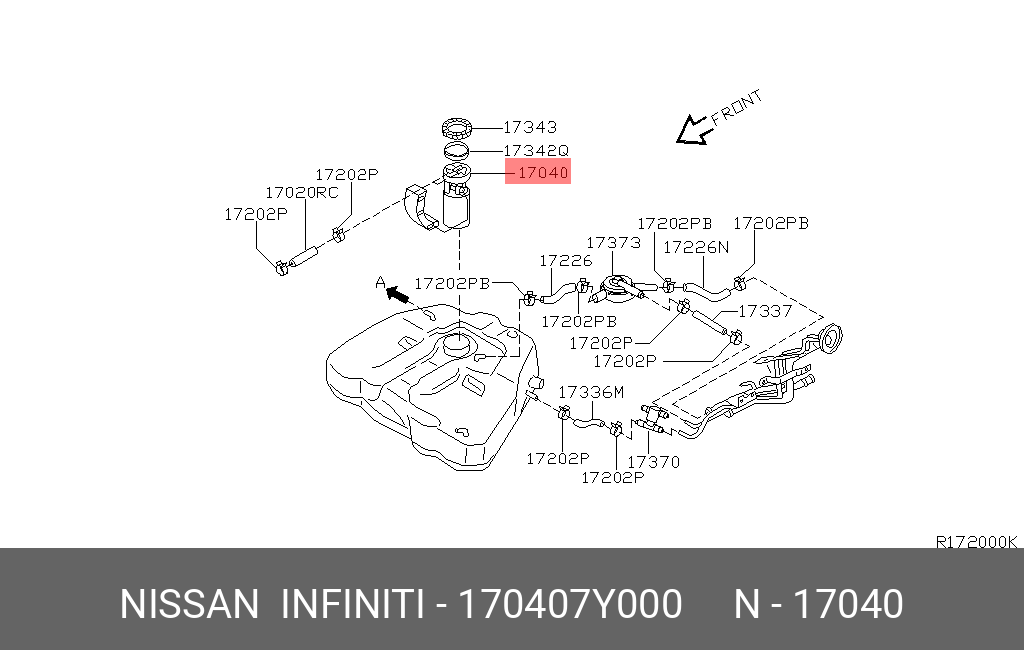 NISSAN 17040-7Y000 17040-9J400,17040-7Y000