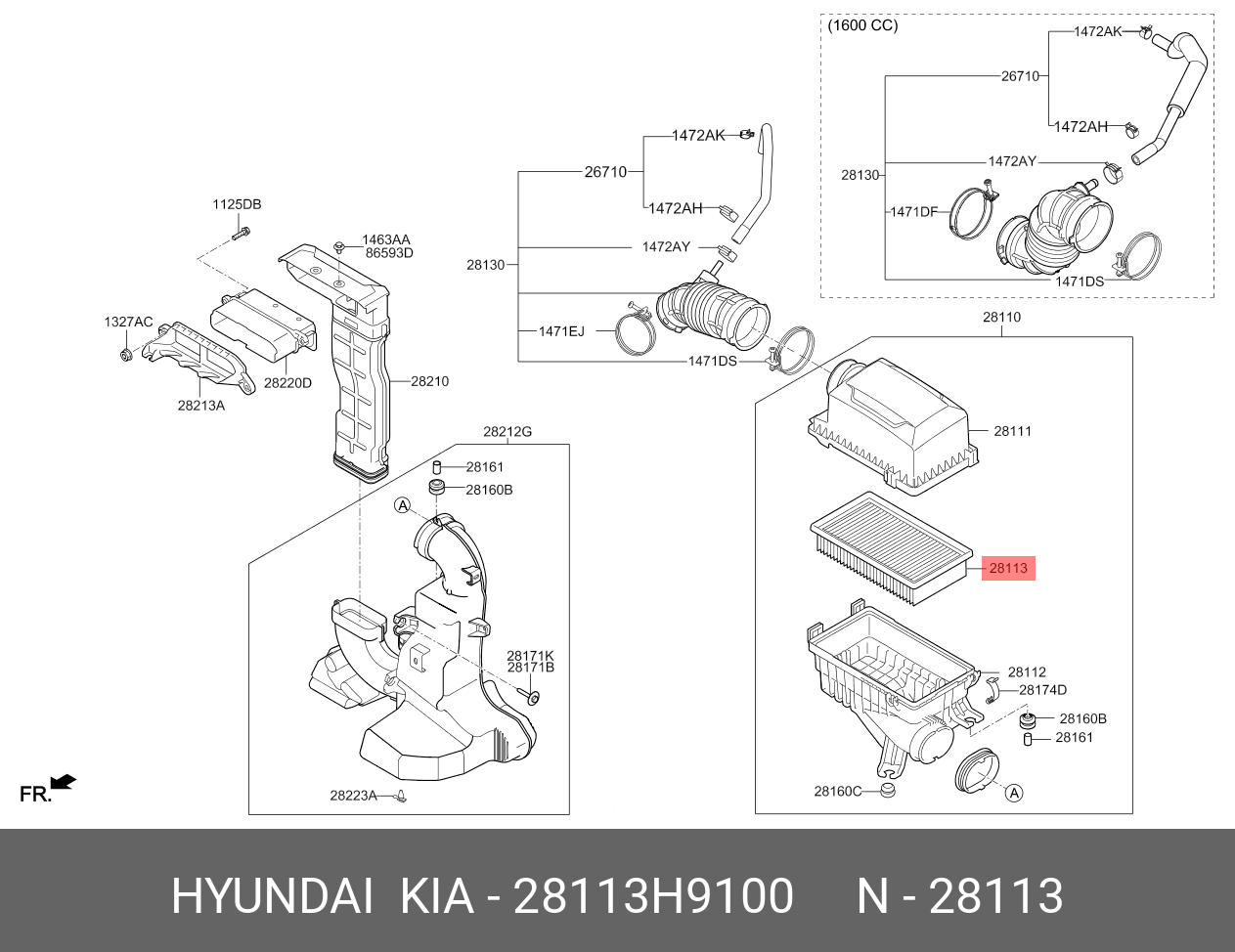 KIA 28113-H9100 28113-H8100