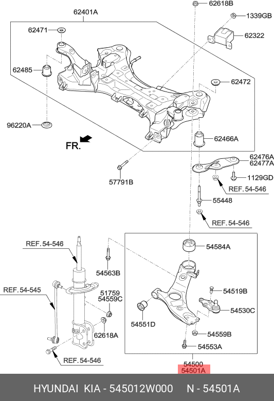 HYUNDAI 54501-2W000 54501-2W200