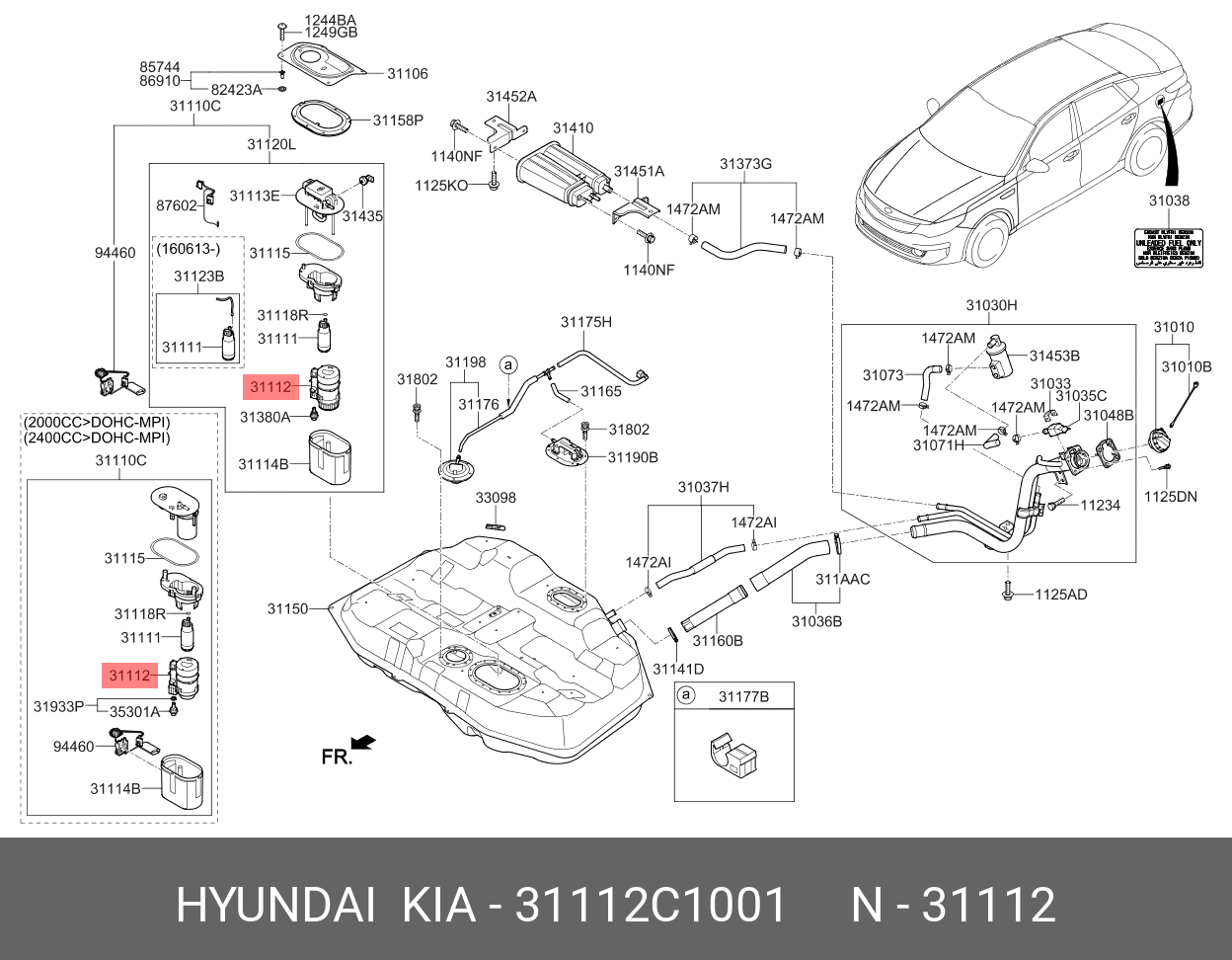 HYUNDAI 31112-C1001 31112-C1001