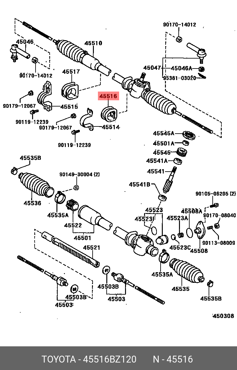 TOYOTA 45516-BZ120 45516-BZ120