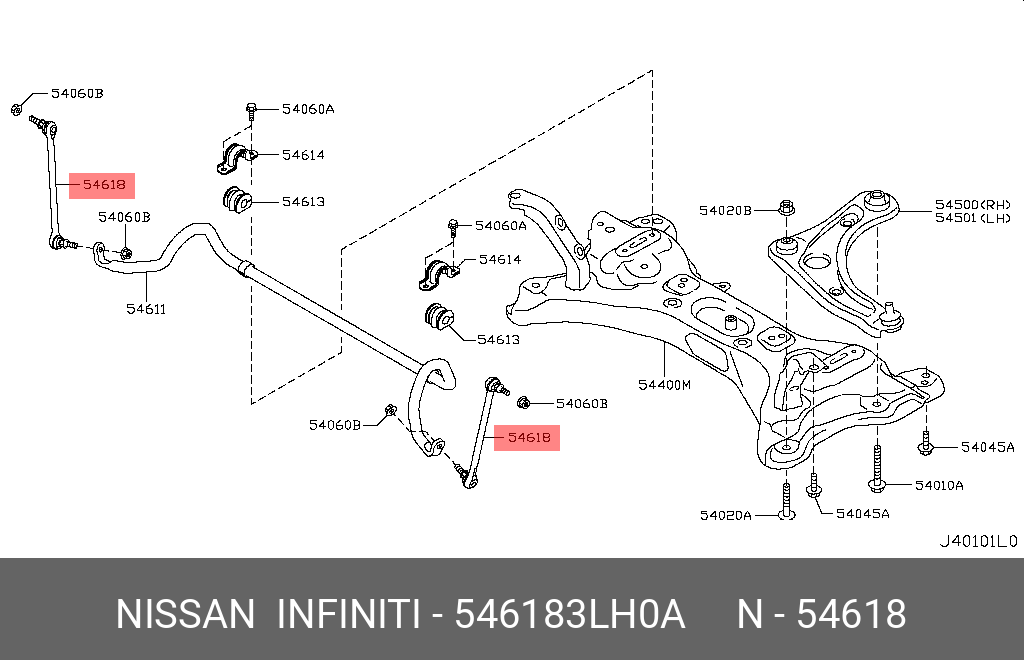 NISSAN 54618-3LH0A 54618-3LH0A