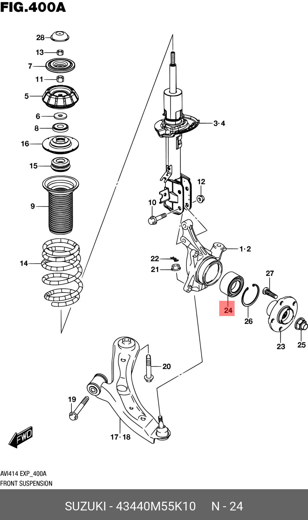 SUZUKI 43440M55K10 43440M55K10