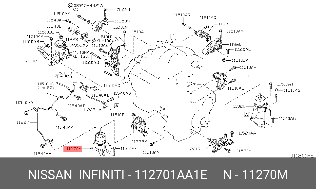 NISSAN 11270-1AA1E 11270-1AA1A,11270-1AA00