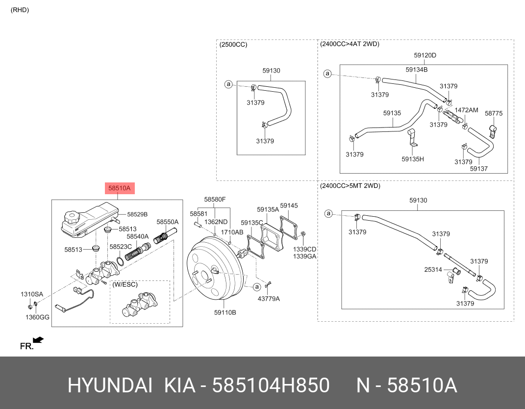 HYUNDAI 58510-4H850 58510-4H850