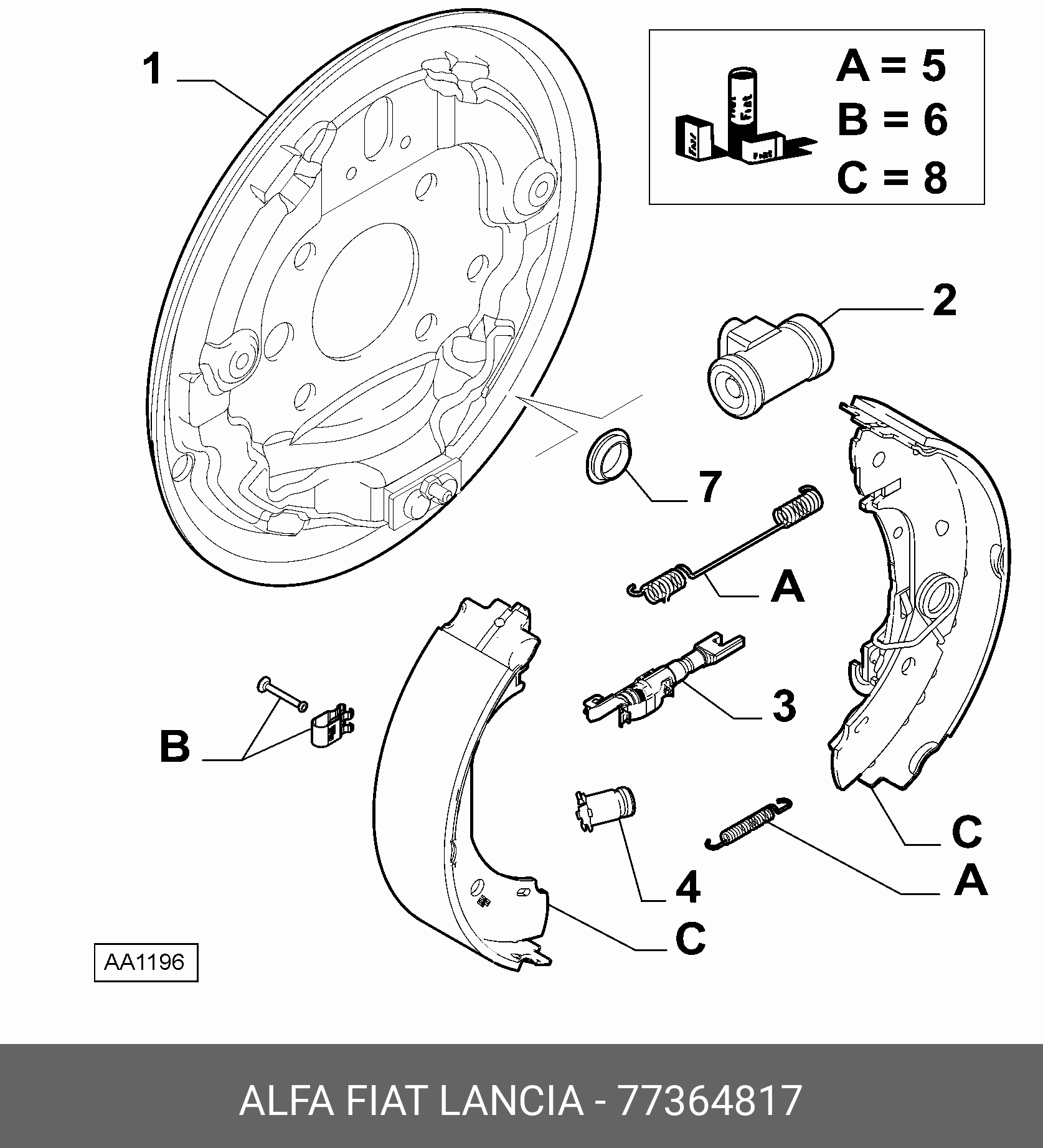 FIAT 77364817 4241P3,77364744,95517922