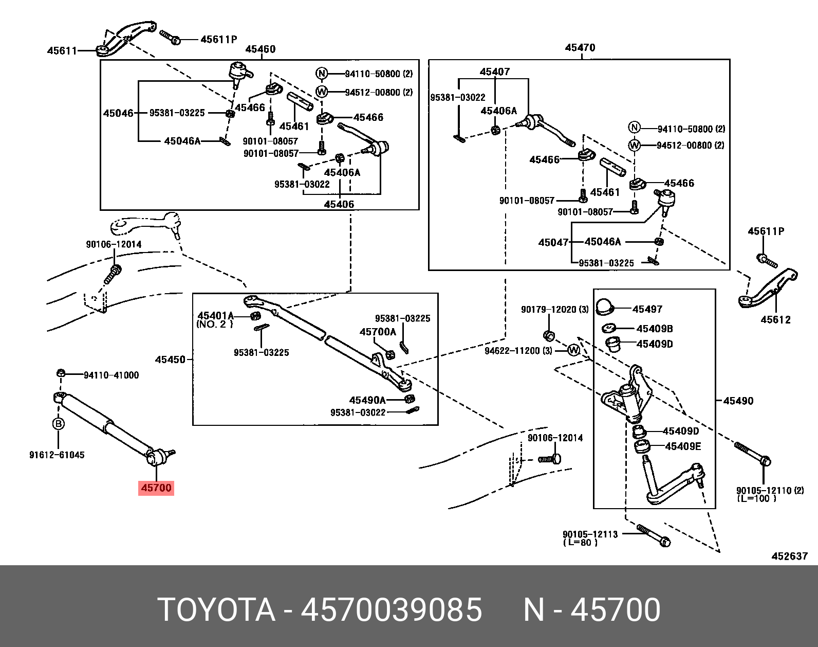 TOYOTA 45700-39085 45700-39046,45700-39085