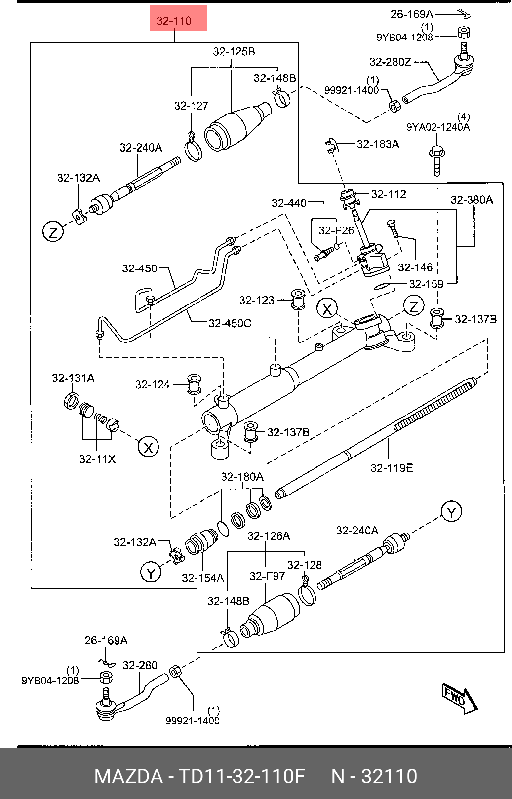 MAZDA TD11-32-110F TD11-32-110E,TD11-32-110F,TD11-32-110G